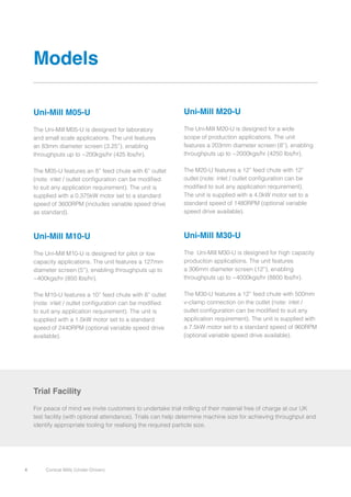 Conical mill for Granulation: Hanningfield Uni-Mill® [Under-Driven] | PDF