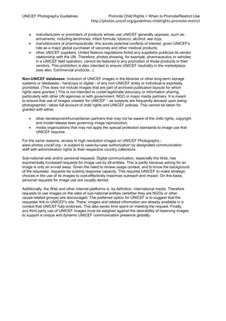 UNICEF Terms of use | PDF