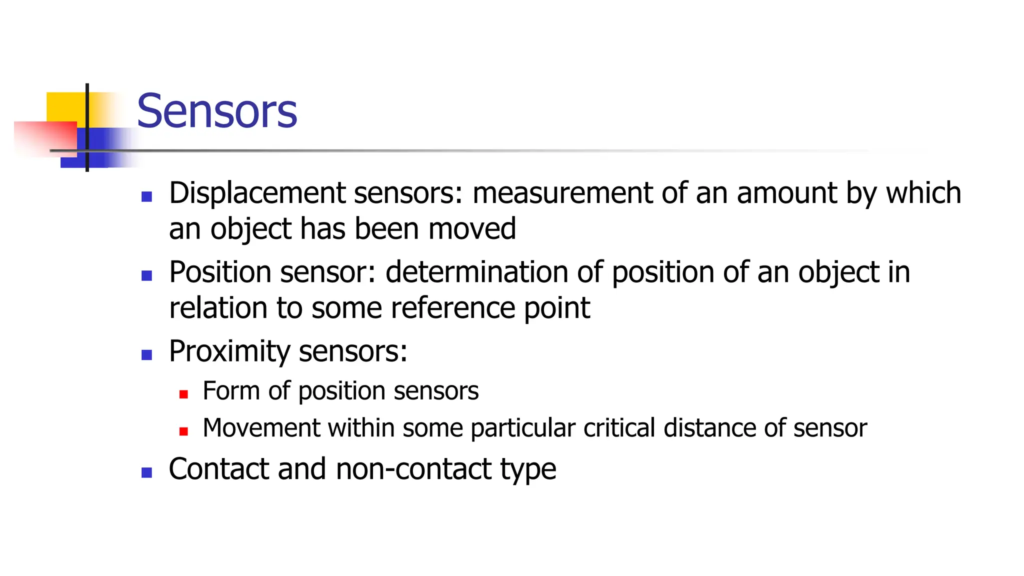 Sensor & it types in industry with application | PDF