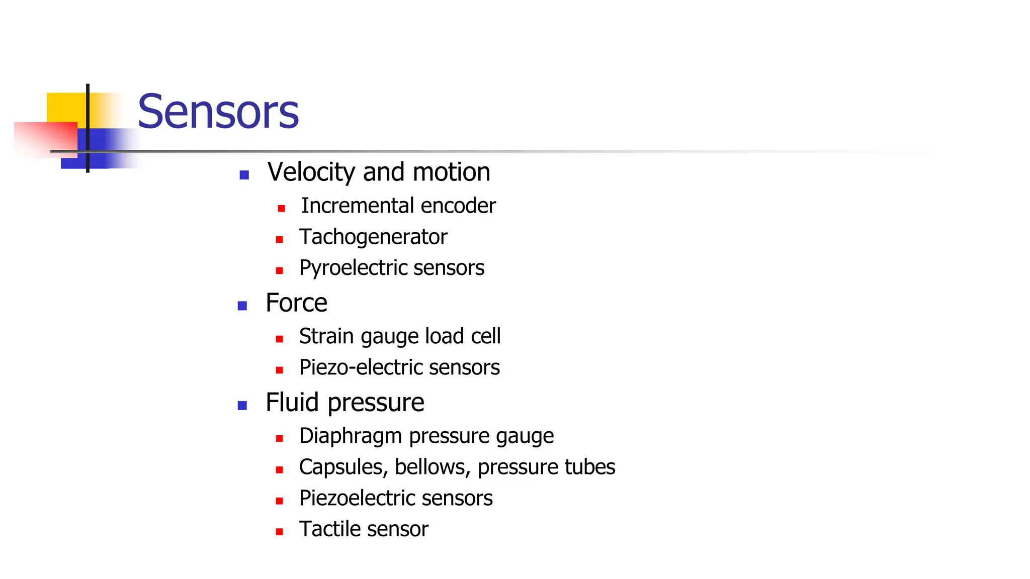Sensor & it types in industry with application | PDF