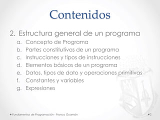 Estructura General de un Programa | PPTX | Programming Languages ...