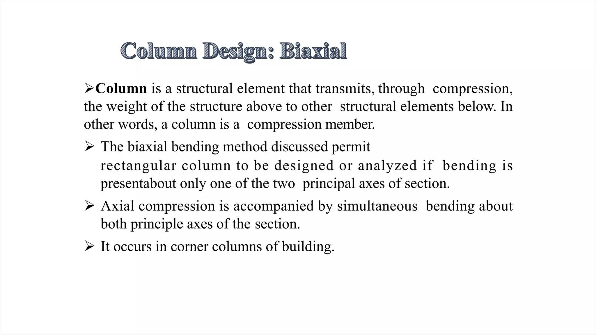 Uni and bi axial column and design | PDF