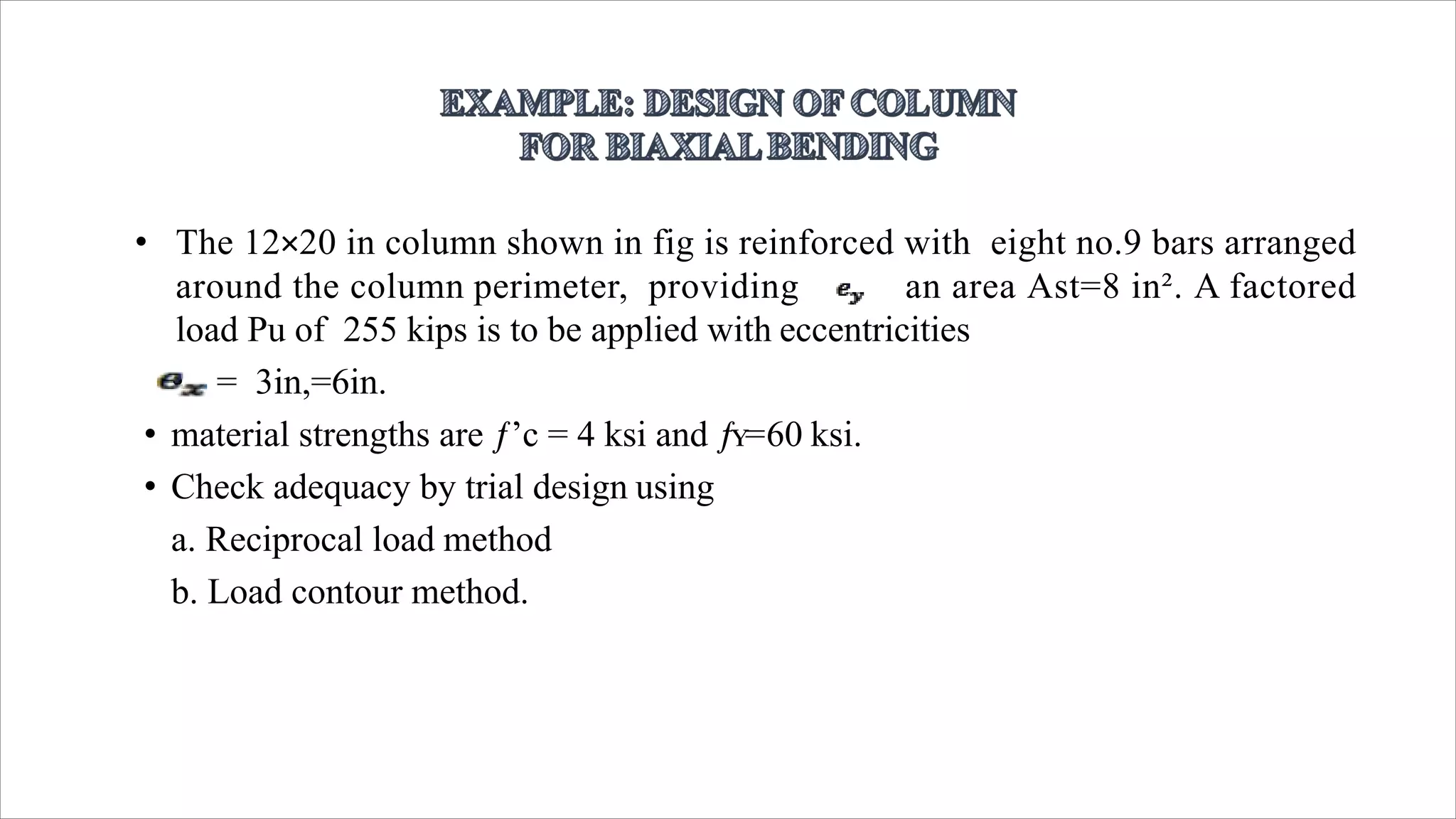 Uni and bi axial column and design | PDF