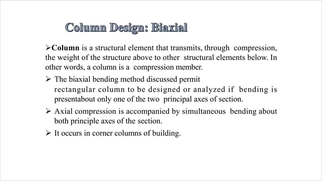 Uni and bi axial column and design | PDF | Physics | Science