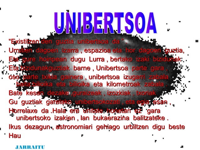Unibertsoa | PPT