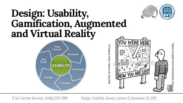 Design: Usability, Gamification, Augmented and Virtual Reality