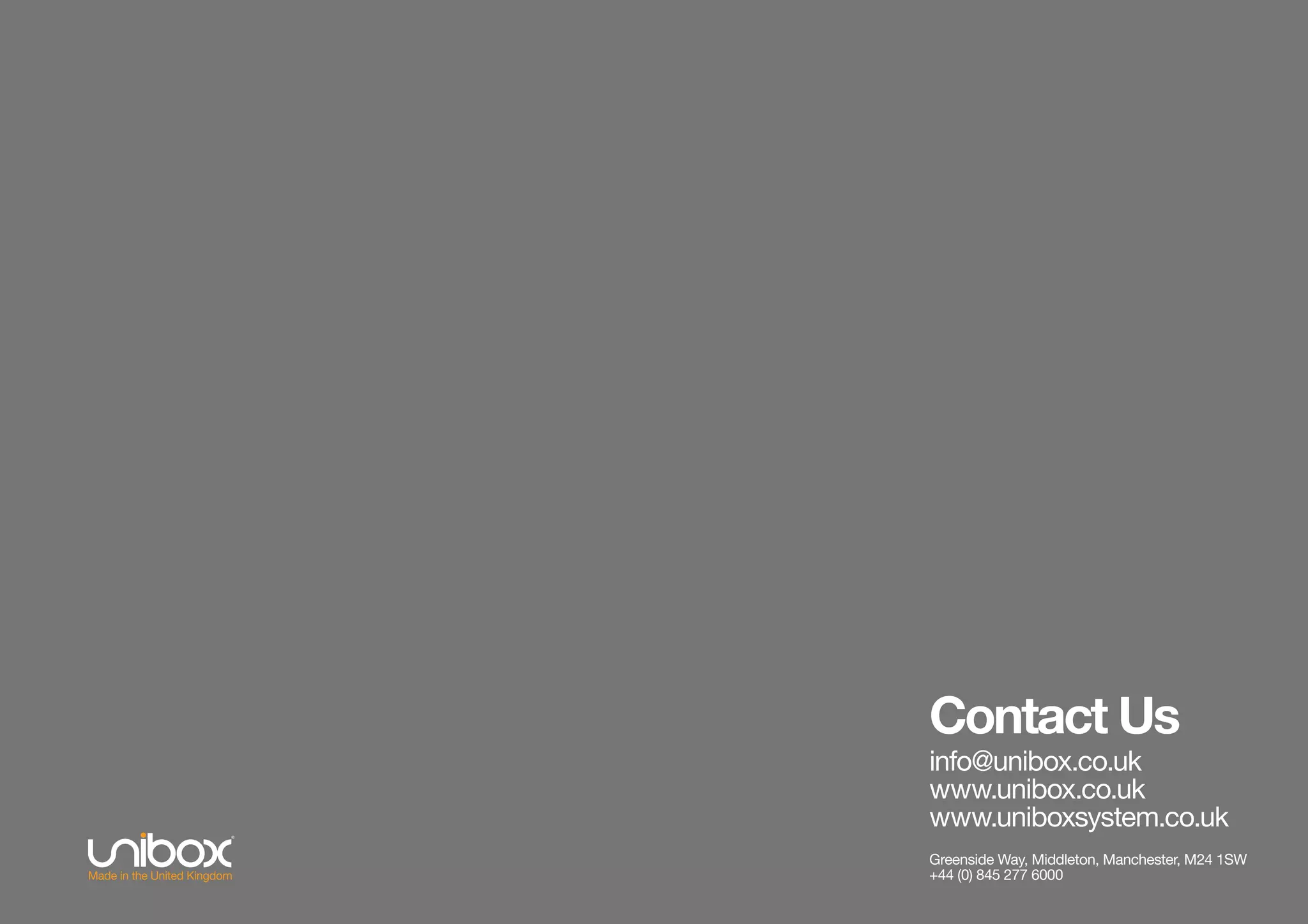 Unibox exhibition brochure | PDF