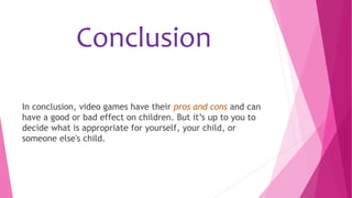 Impact of TV and video games on childrens | PPTX | Parenting Children ...