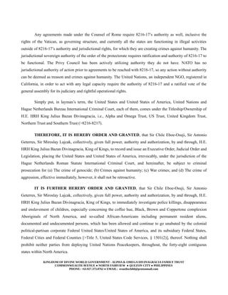 UNITED NATIONS - ICC ORDER | PDF