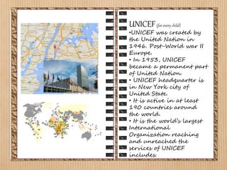 Role of United Nations Children's Fund in ECCE | PPTX