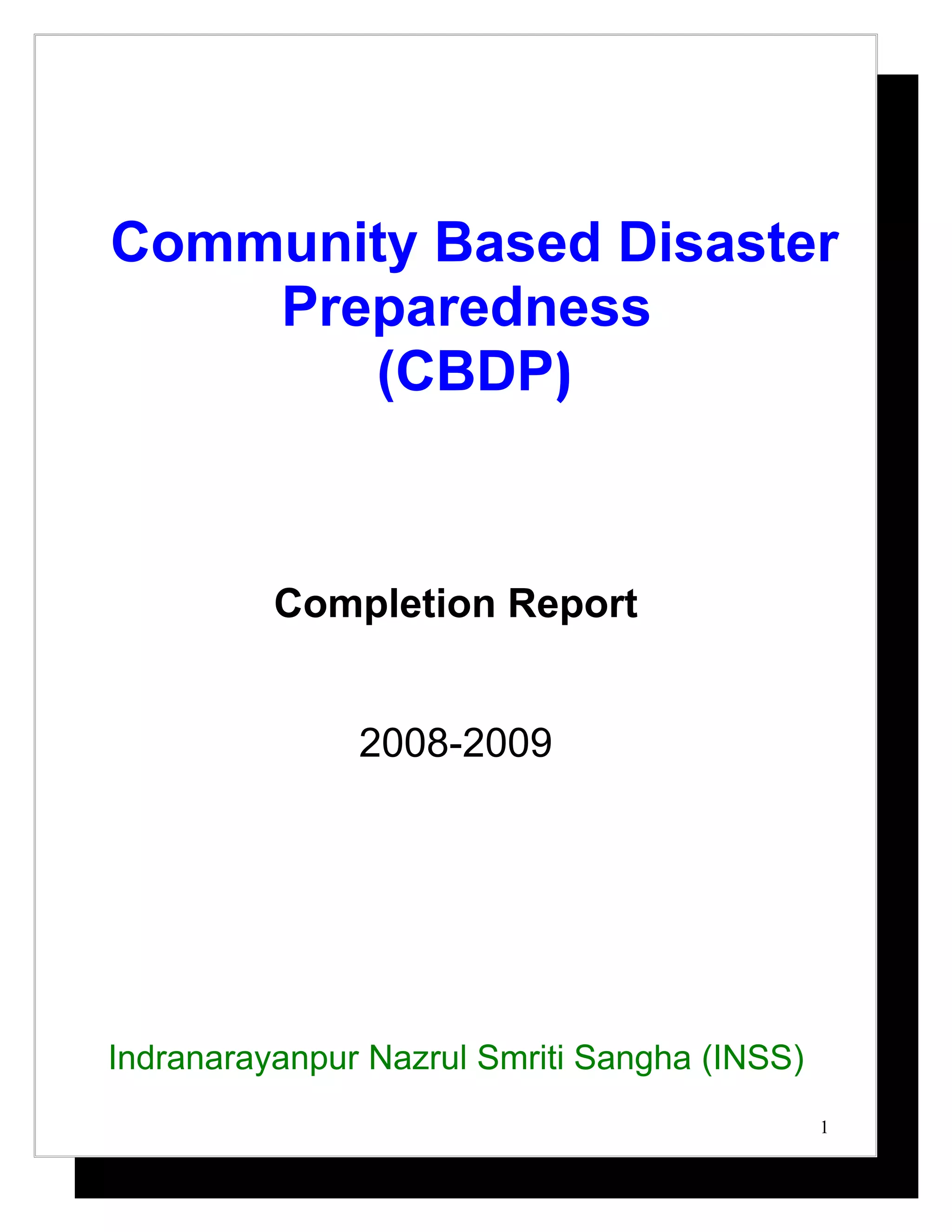 Unicef Cbdp Final Report 2008 09 | DOC