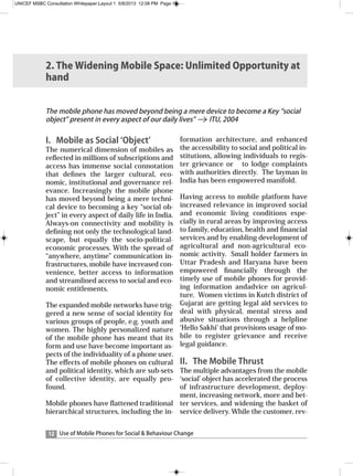 Use of Mobile for Social & Behavior Change in India - UNICEF | PDF