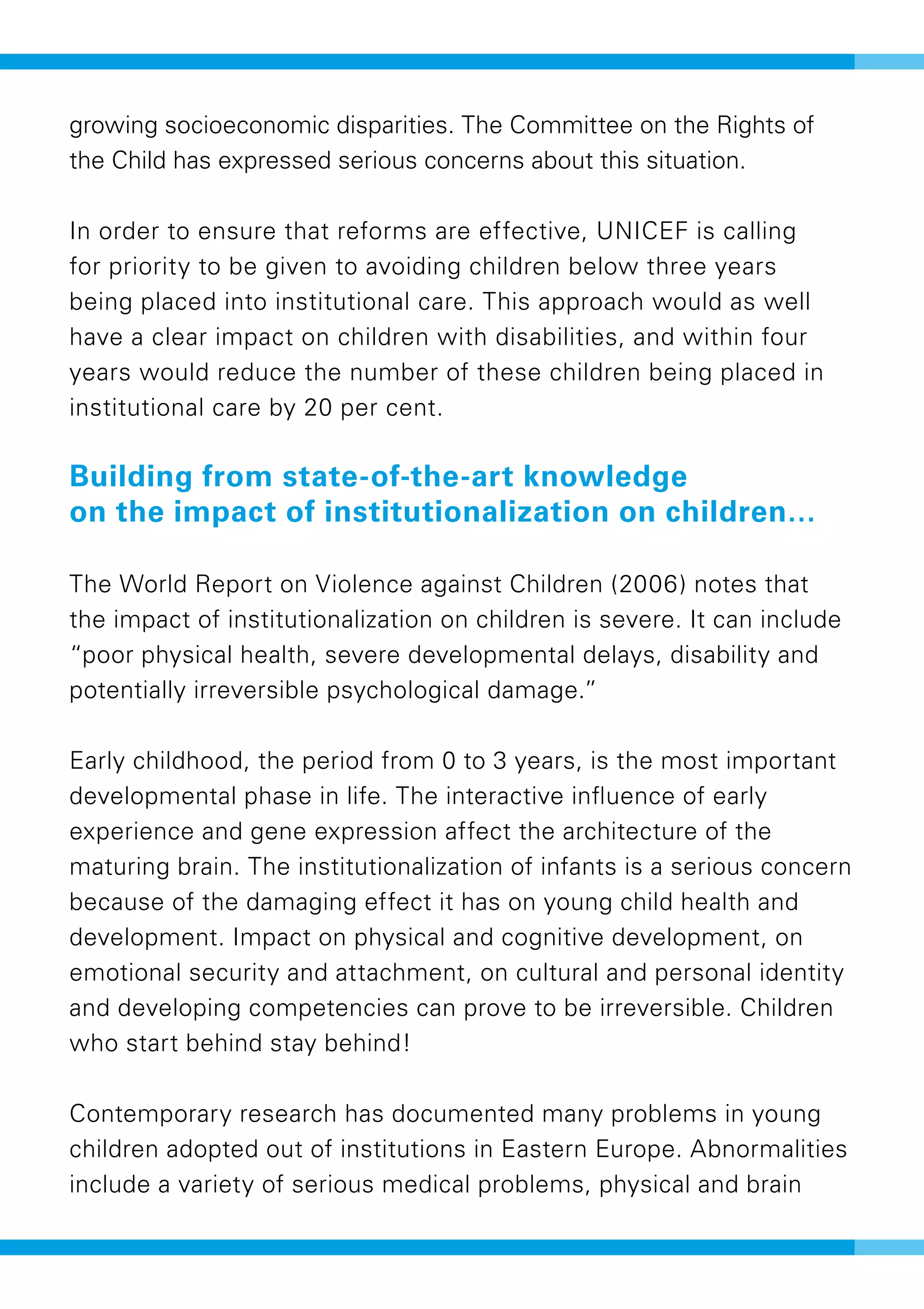 UNICEF - A call to action | PDF