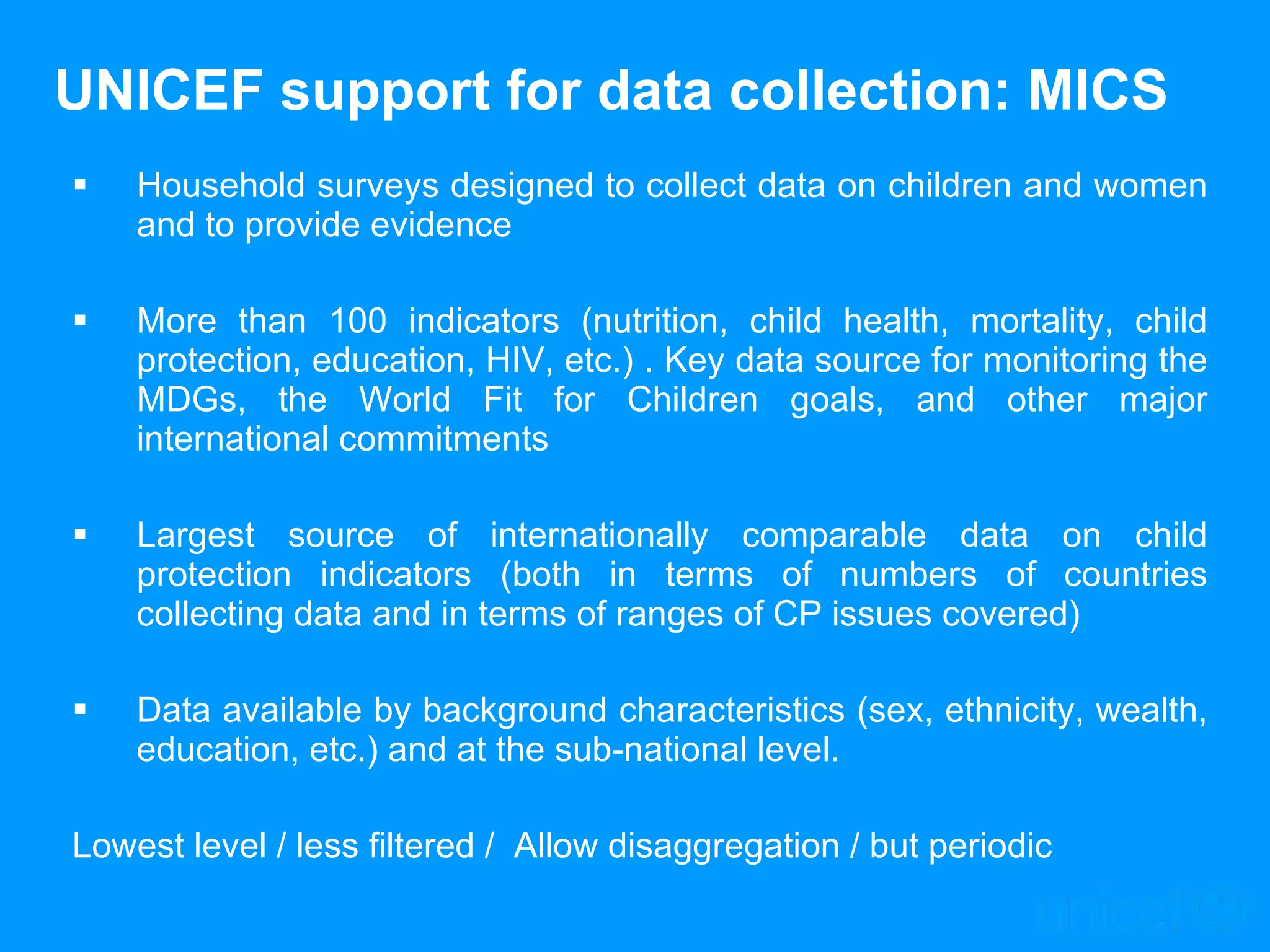UNICEF - child protection indicators | PPT