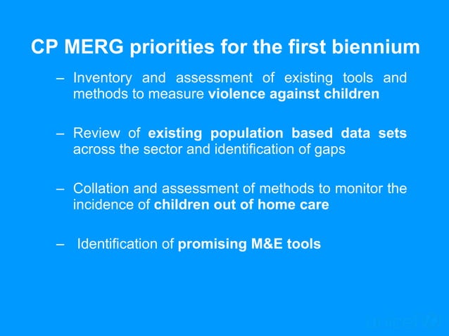 UNICEF - child protection indicators | PPT | Family and Relationships