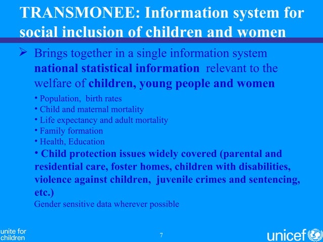 UNICEF - child protection indicators | PPT | Family and Relationships