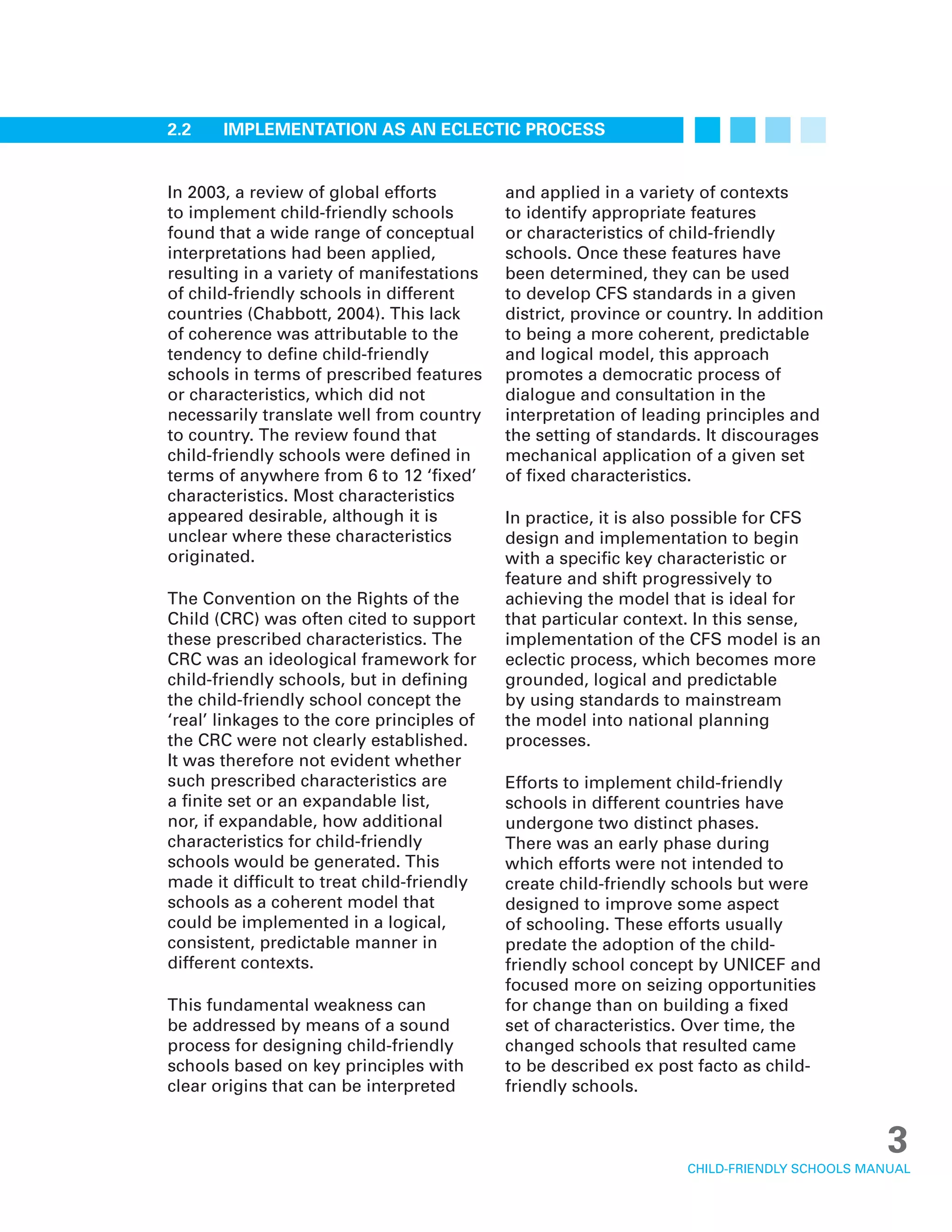 Unicef child friendly schools manual | PDF