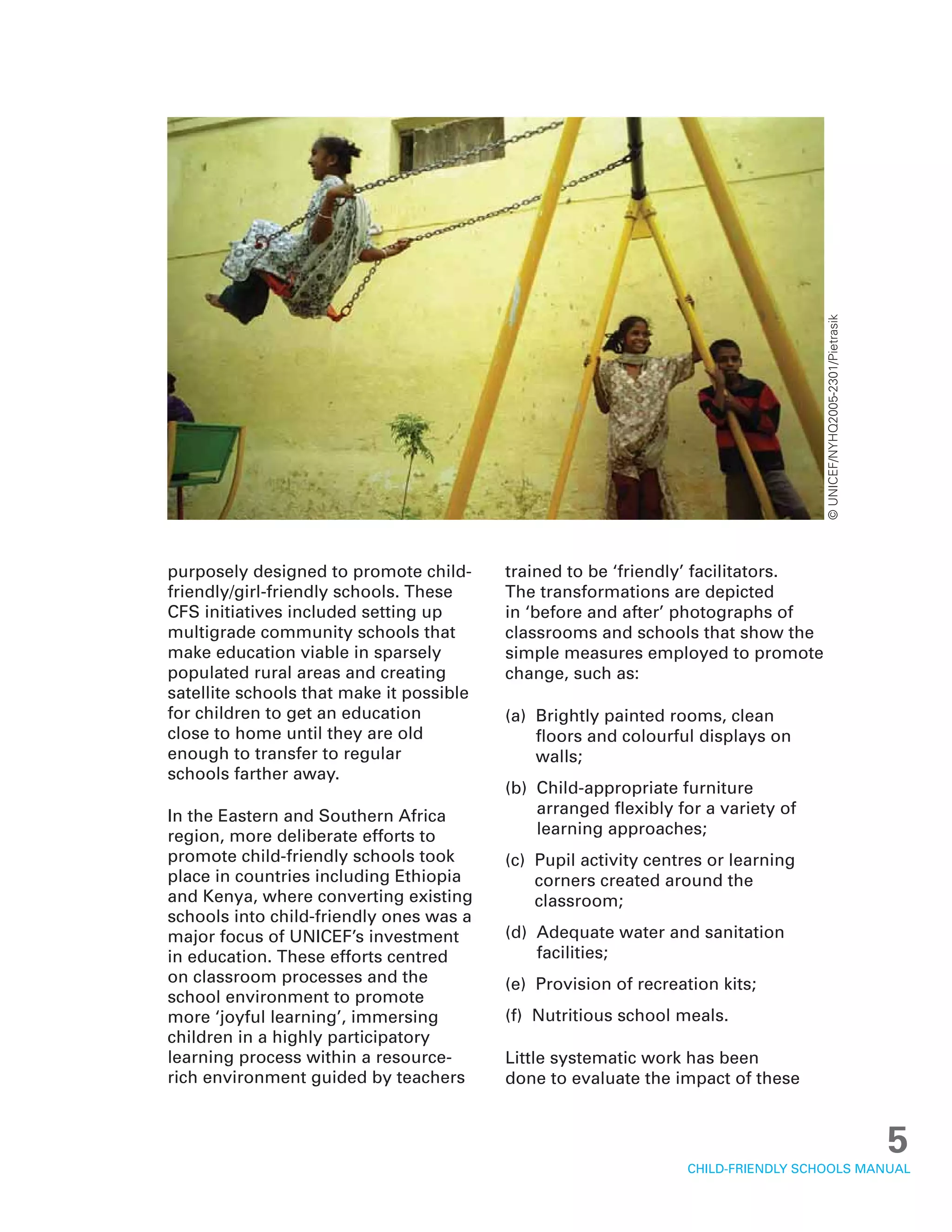 Unicef child friendly schools manual | PDF