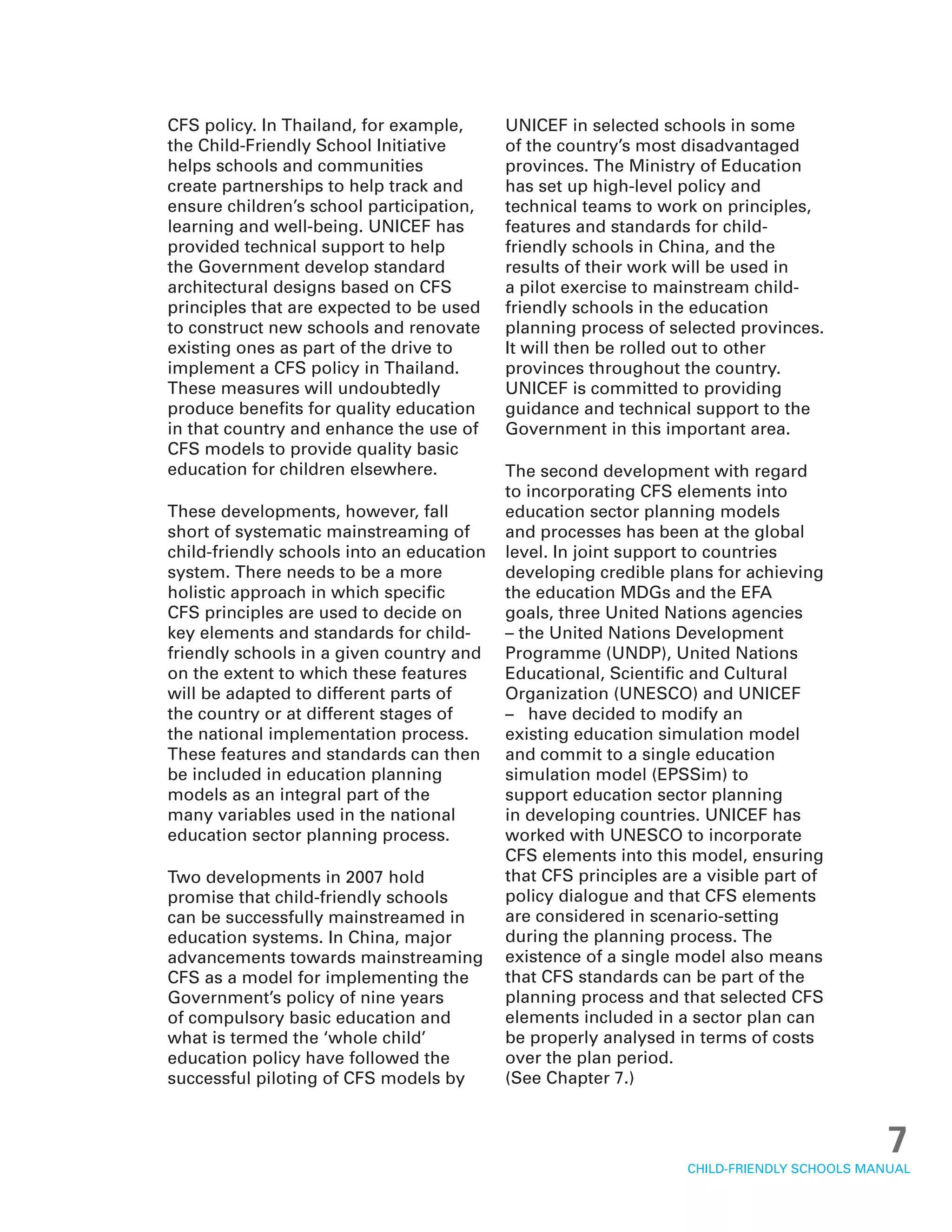 Unicef child friendly schools manual | PDF