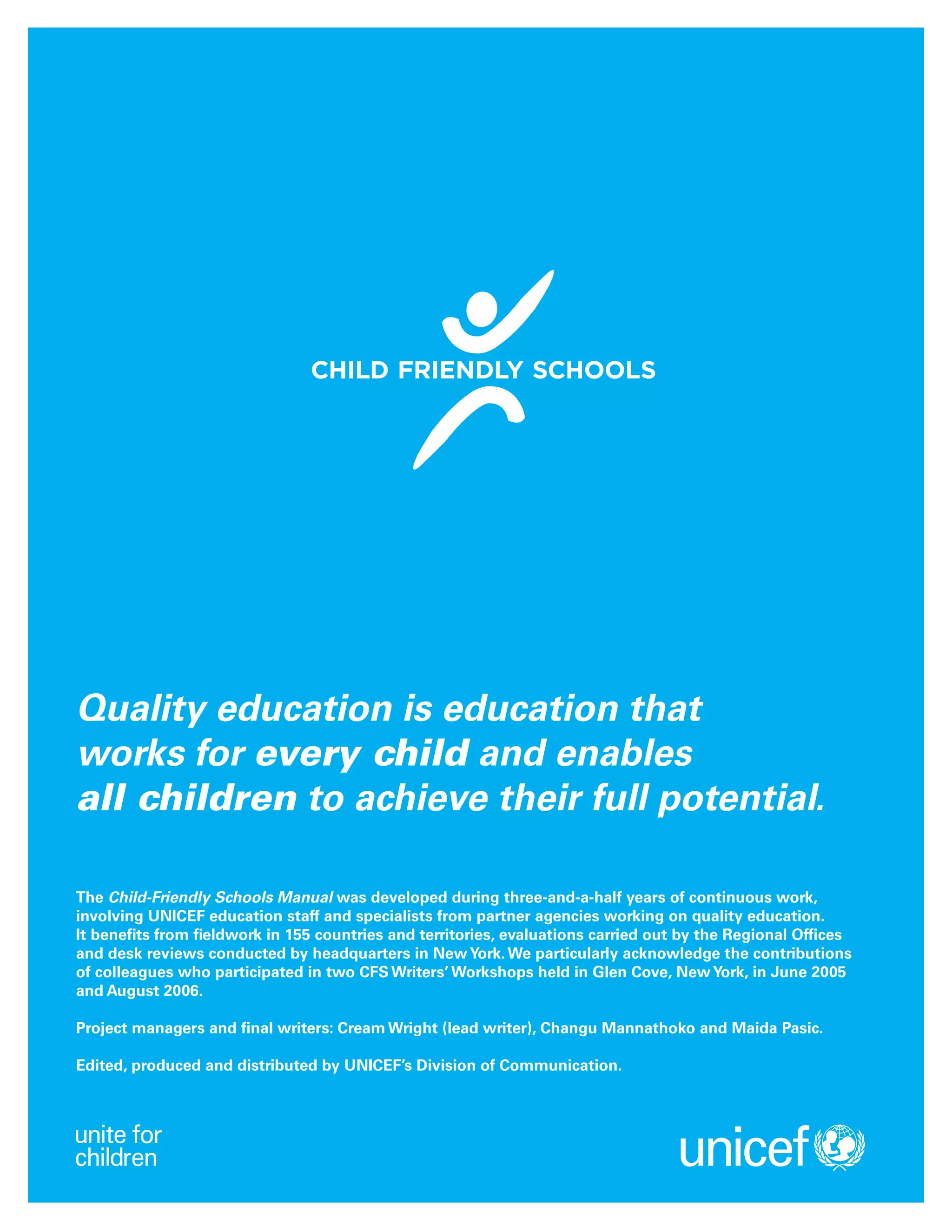 Unicef child friendly schools manual | PDF