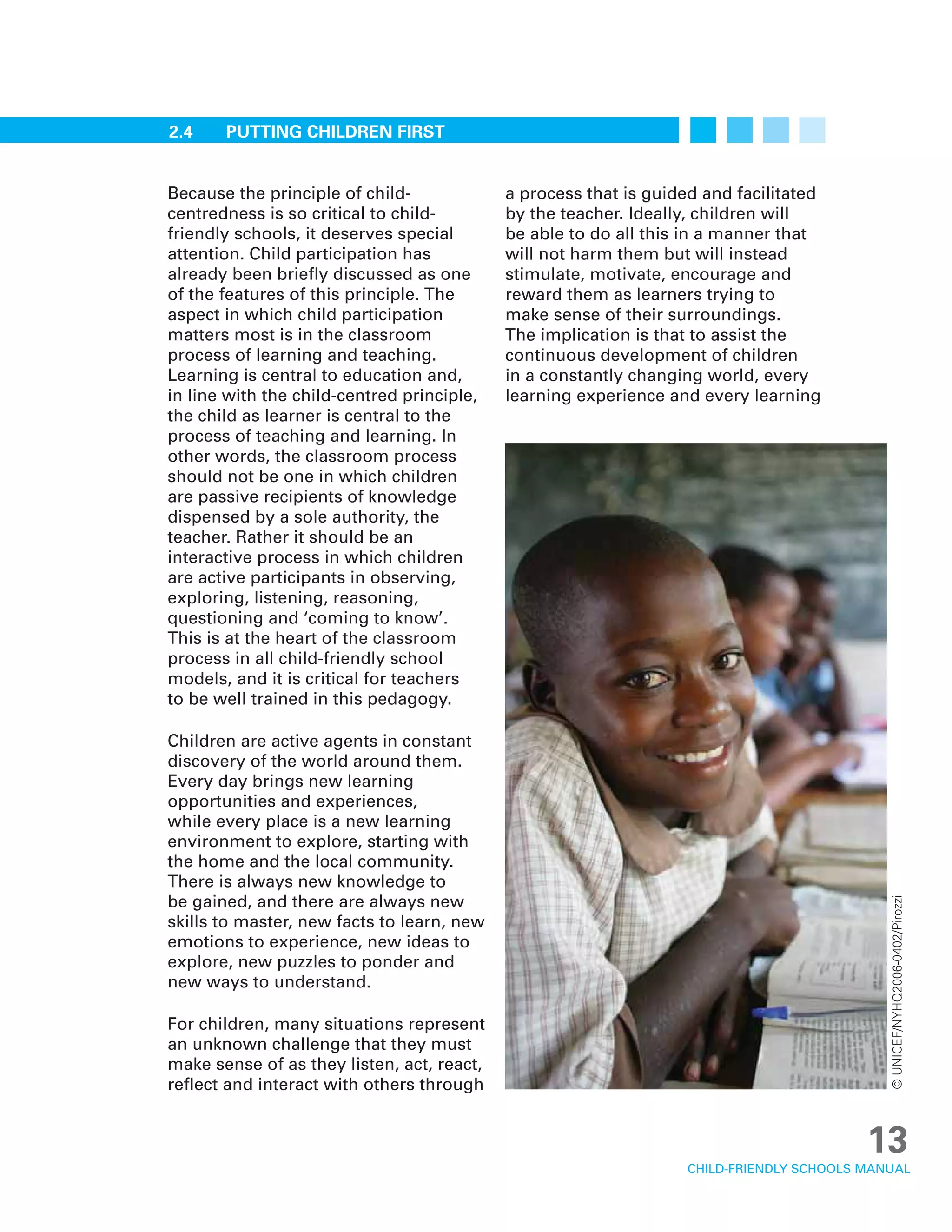 Unicef child friendly schools manual | PDF