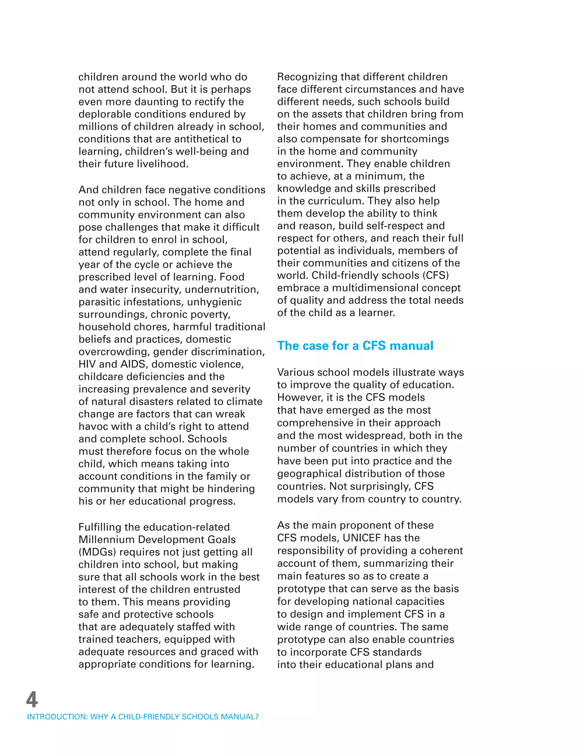 Unicef child friendly schools manual | PDF