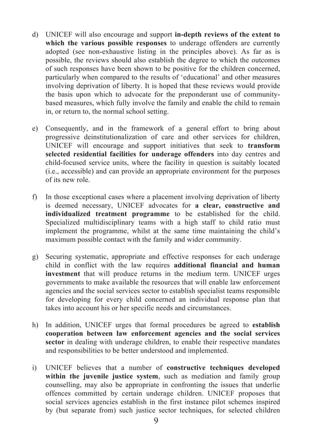 UNICEF Guidance note for CEE/CIS on responses to children who have ...