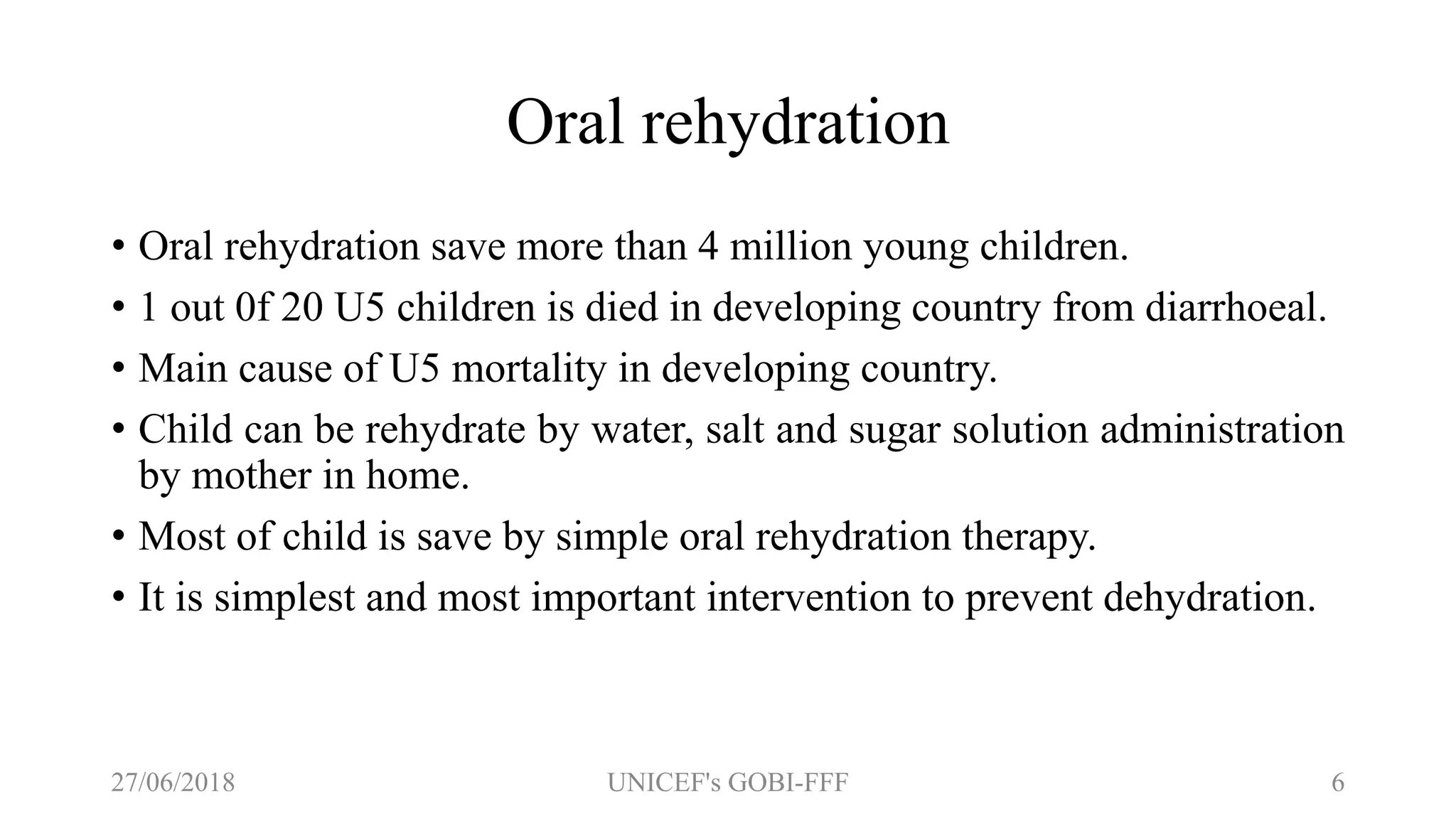 UNICEF: GOBI FFF Program | PPTX