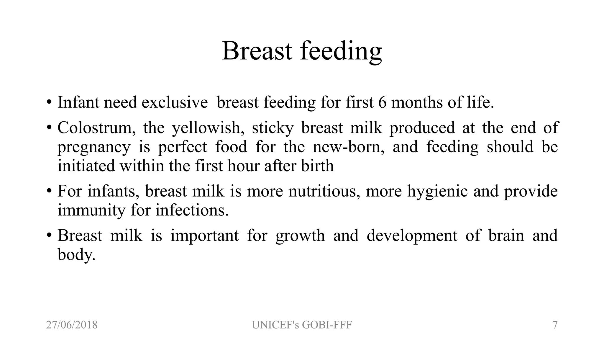 UNICEF: GOBI FFF Program | PPTX