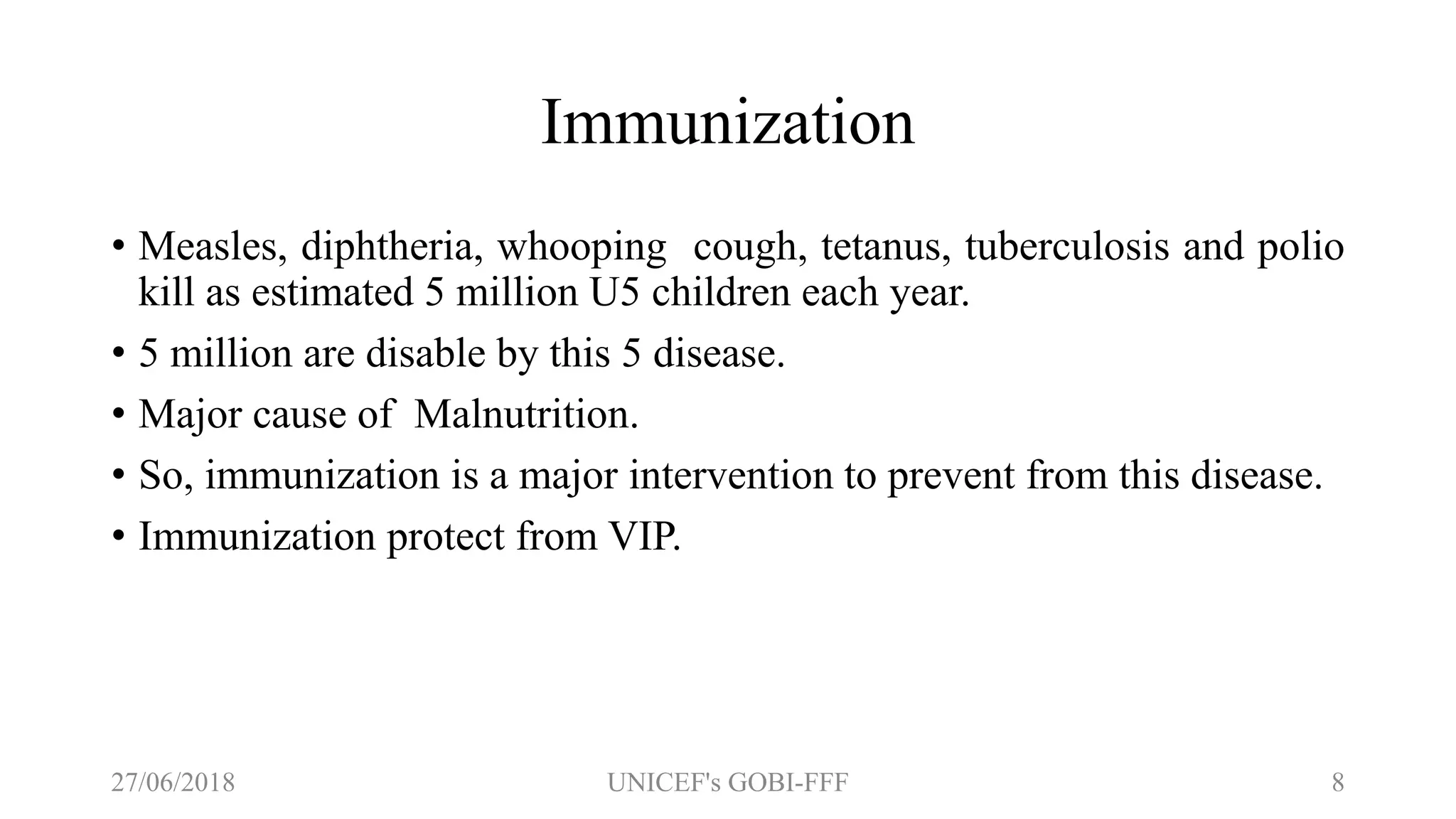 UNICEF: GOBI FFF Program | PPTX