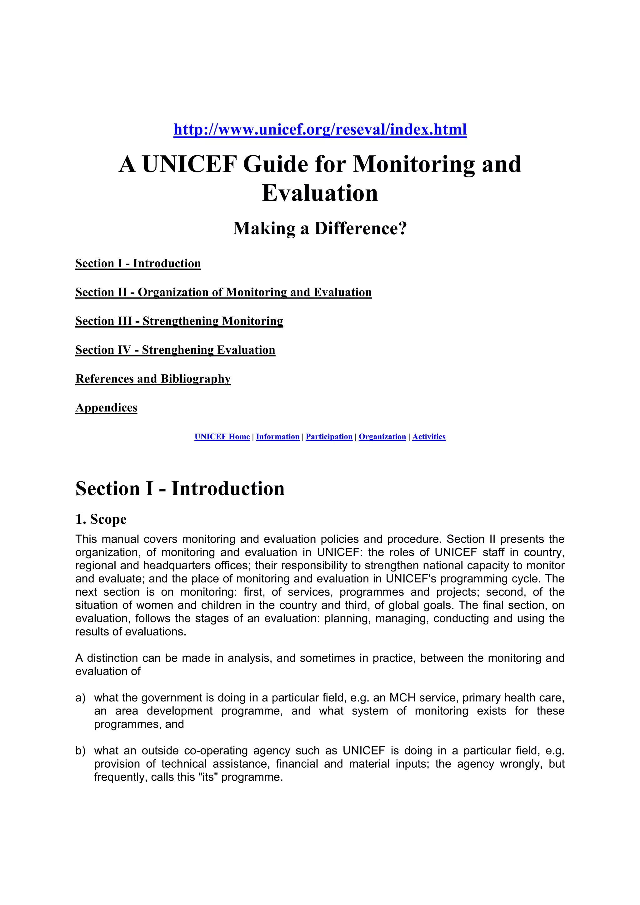 Unicef guide 4 monev | PDF
