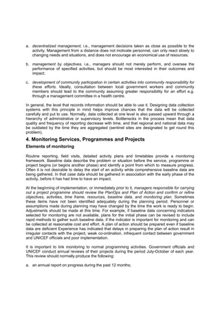 Unicef guideline for monitoring and evaluation | PDF