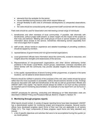 Unicef guideline for monitoring and evaluation | PDF