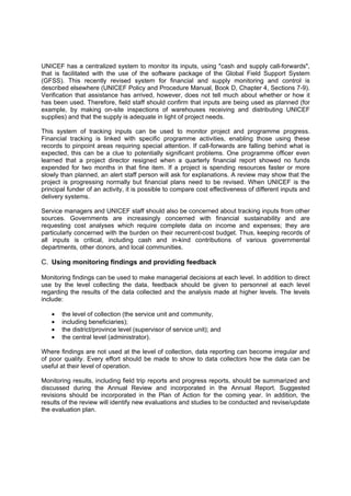 Unicef guideline for monitoring and evaluation | PDF