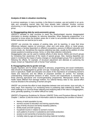 Unicef guideline for monitoring and evaluation | PDF