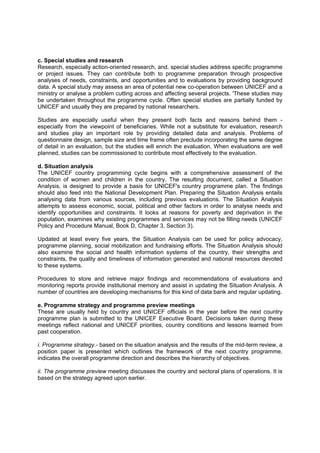 Unicef guideline for monitoring and evaluation | PDF