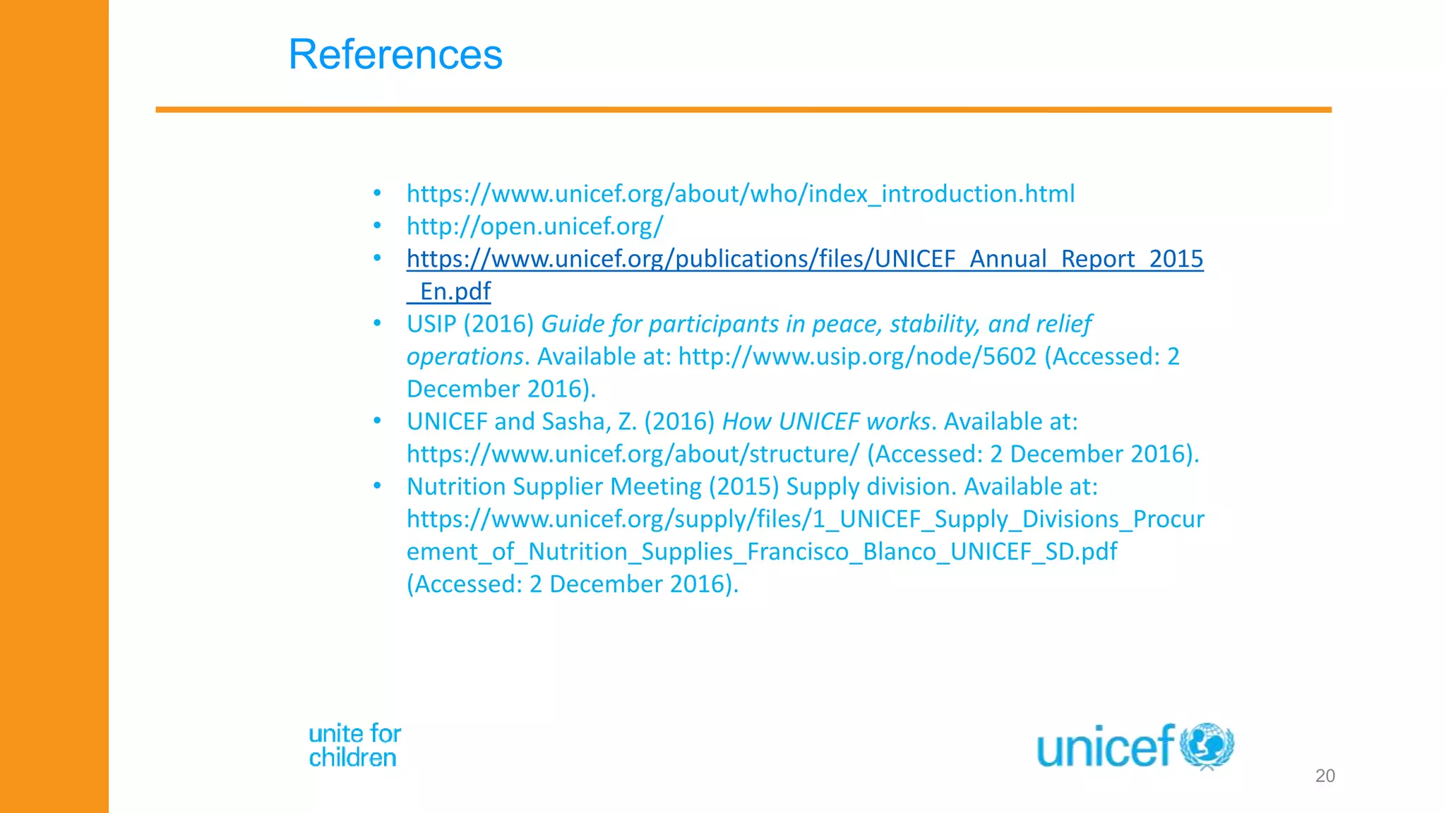 Unicef presentation | PPTX