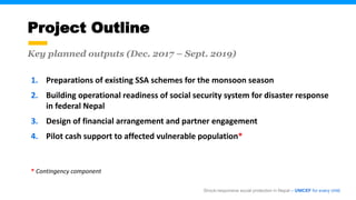 Unicef Nepal: Shock Responsive Social Protection – Project Presentation ...