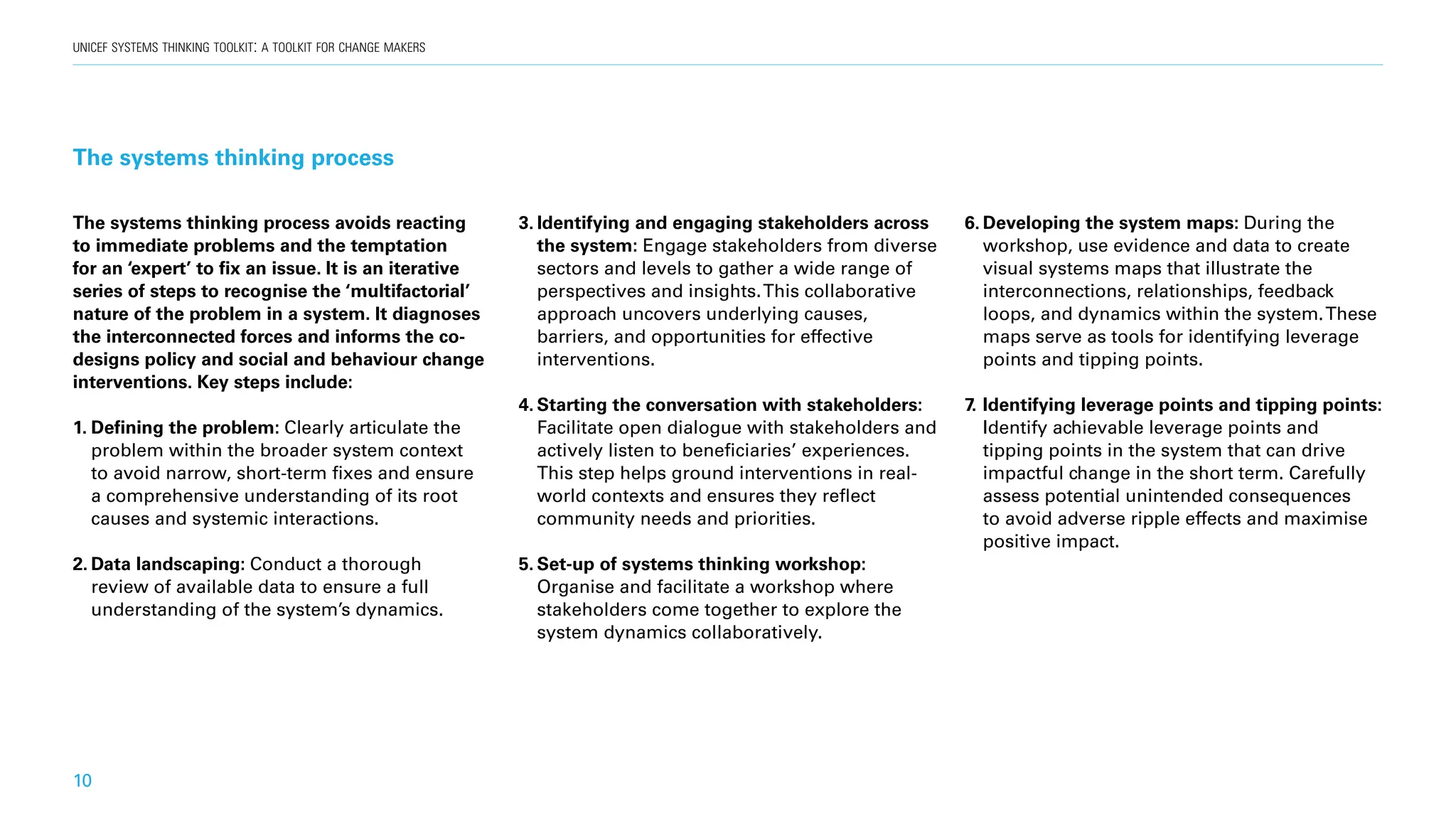 UNICEF System Thinking Toolkit Public Global | PDF