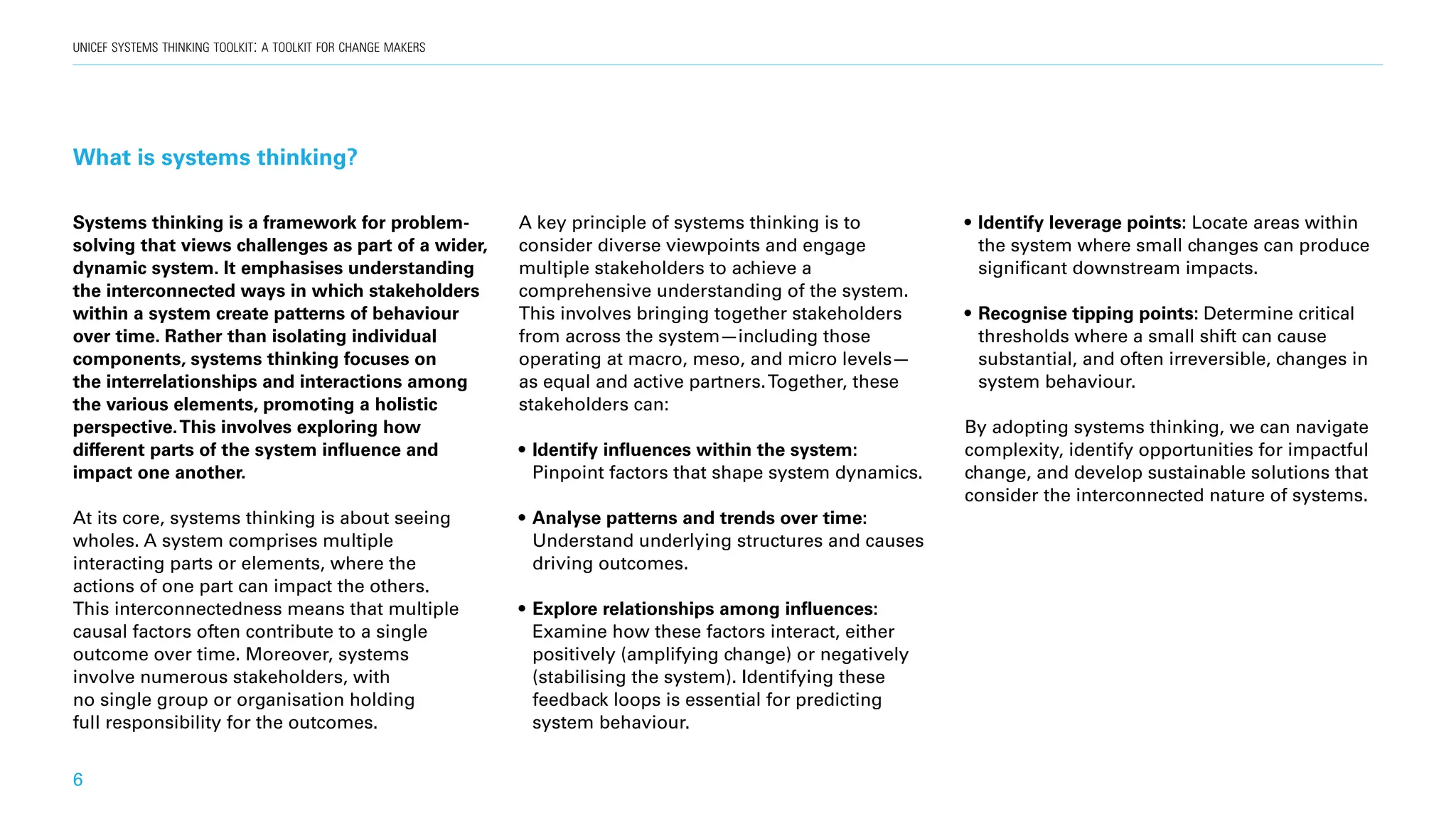 UNICEF System Thinking Toolkit Public Global | PDF