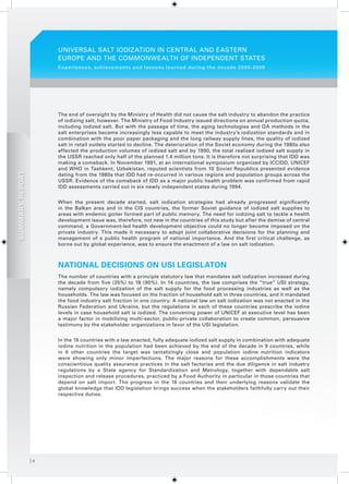 Universal Salt Iodization in Central and Eastern Europe and the ...