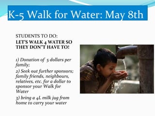 Unicef walk for water ppt 2015 compressed version | PPT