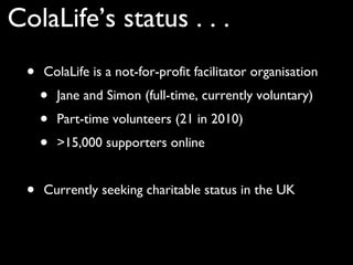 ColaLife / UNICEF Workshop 21 Jan 2011 | PPT