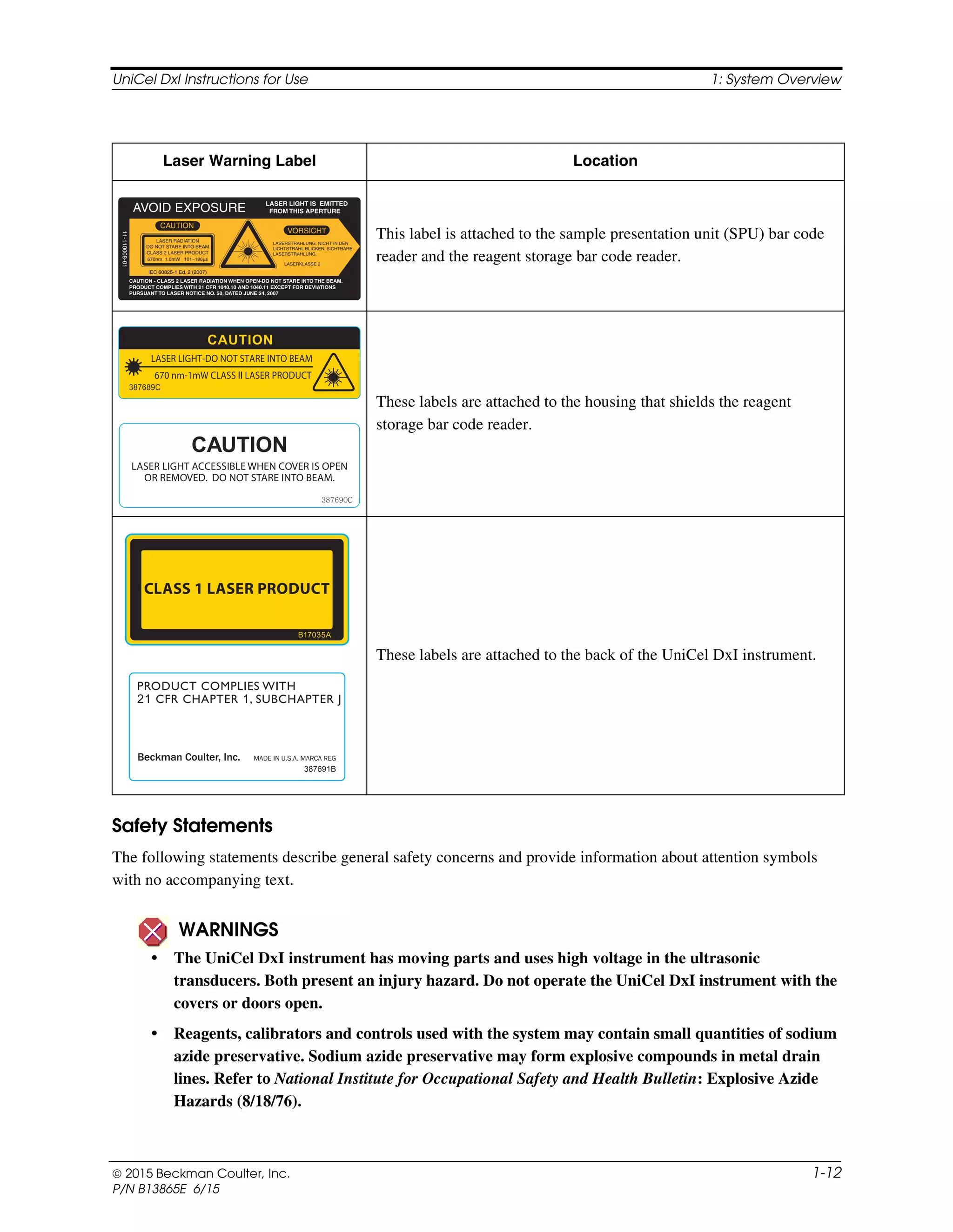 Unicel DxI - manual de operador ingles | PDF