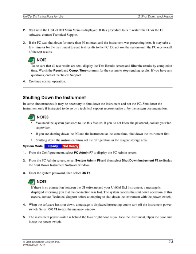 Unicel DxI - manual de operador ingles | PDF
