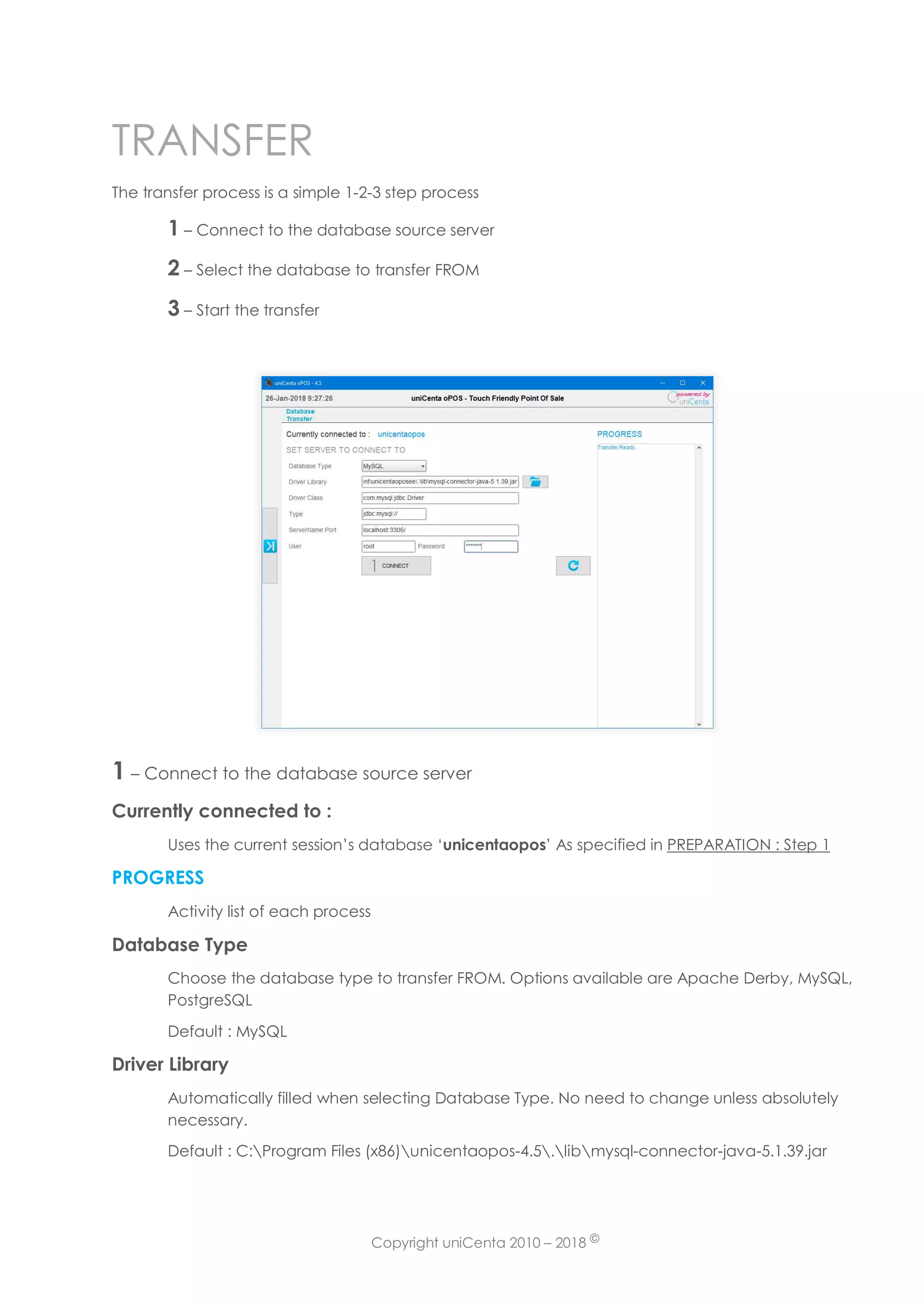 Uni centa opos data transfer guide | PDF
