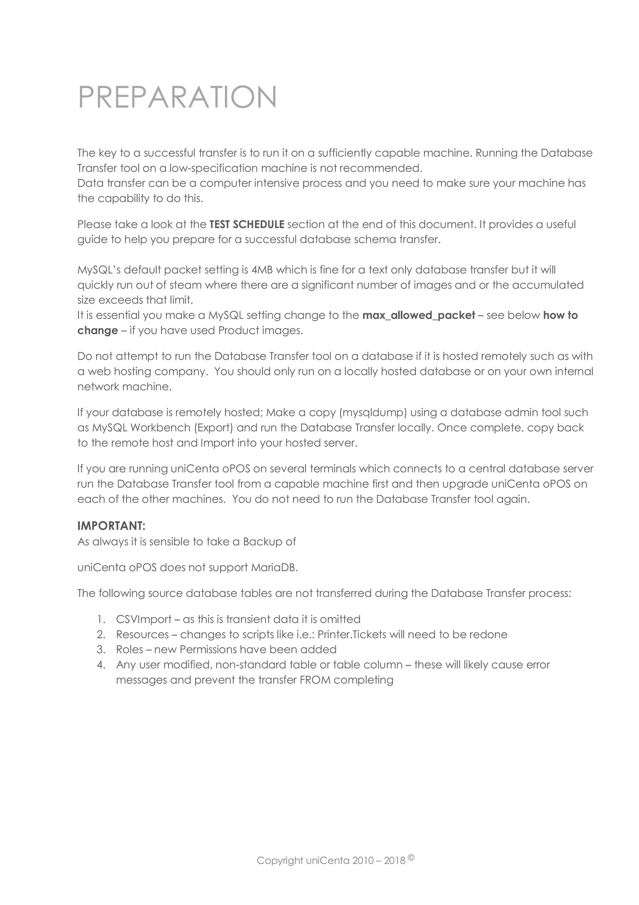 Uni centa opos data transfer guide | PDF