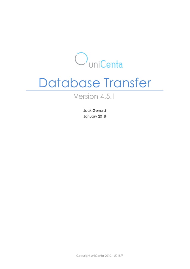 Uni centa opos data transfer guide | PDF