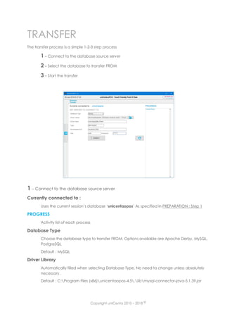 Uni centa opos data transfer guide | PDF