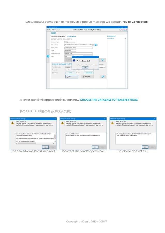 Uni centa opos data transfer guide | PDF